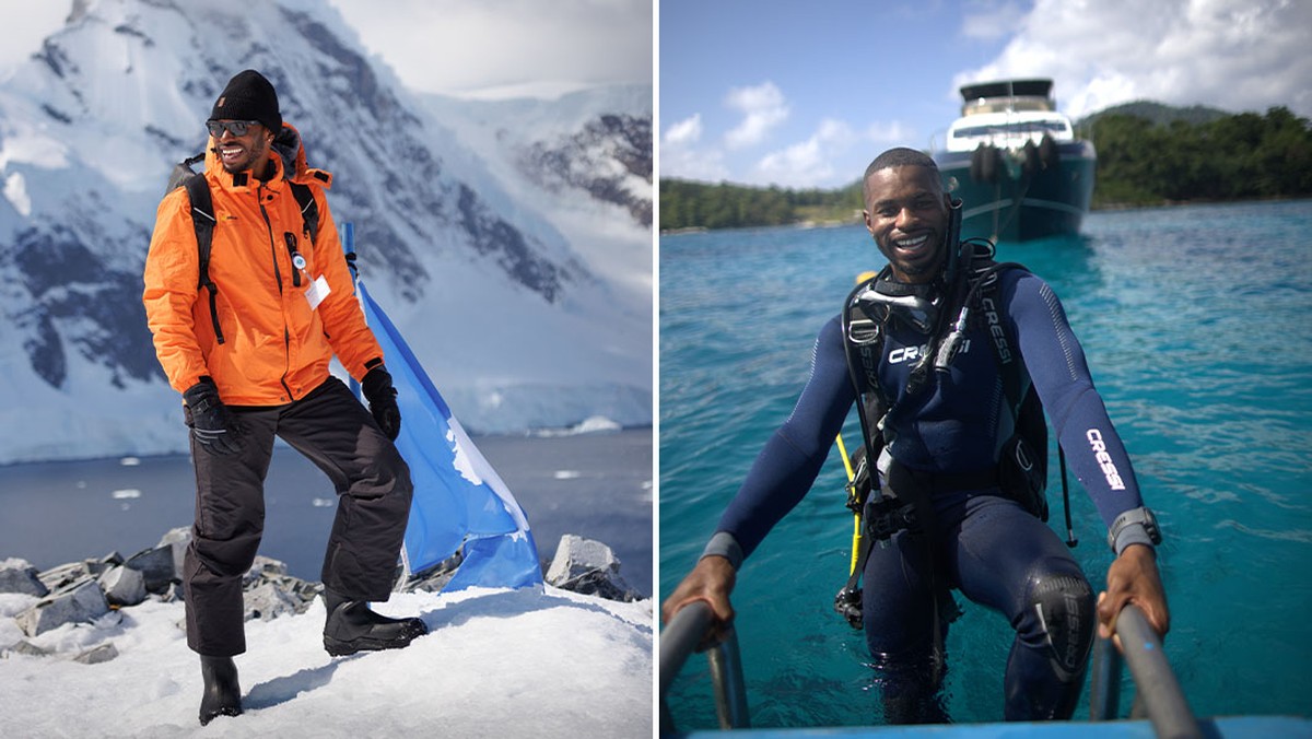 Ex-fuzileiro naval mergulha nos 7 continentes em 19 dias para quebrar ...