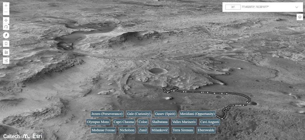 Mosaico interativo feito com 110 mil fotos revela Marte em detalhes; veja