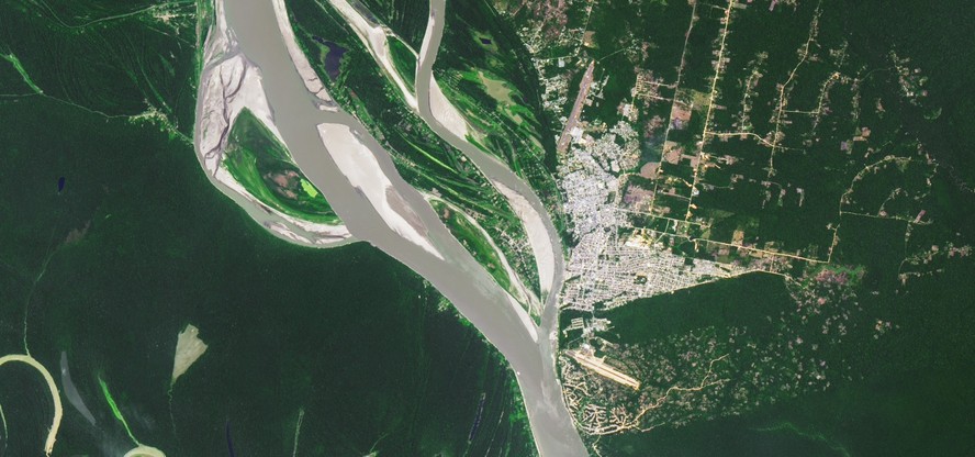 Mapas da Nasa mostram rio Solimões seco e queimadas pela América do Sul ...