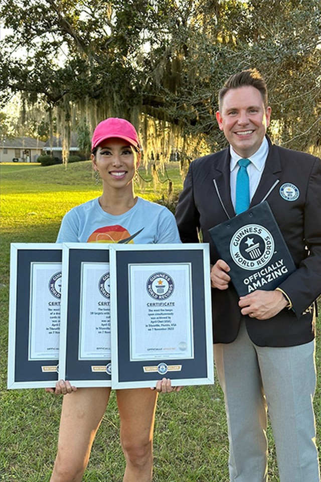 Engenheira da Nasa quebra 6 recordes mundiais com truques circenses