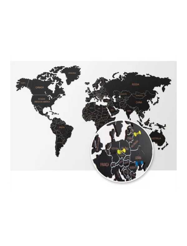 Adesivo de parede: 7 opções de mapa-múndi para quem ama viajar
